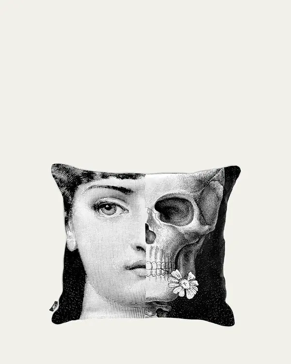 FORNASETTI Tema E Variazioni N288 Cushion - White/black