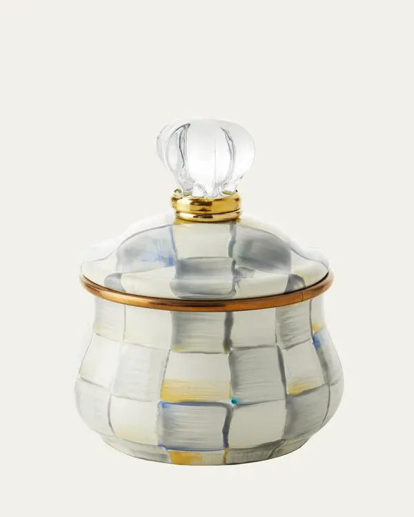MACKENZIE-CHILDS Sterling Check Lidded Sugar Bowl - One-color