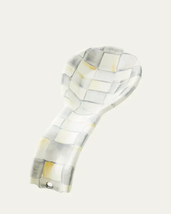 MACKENZIE-CHILDS Sterling Check Spoon Rest