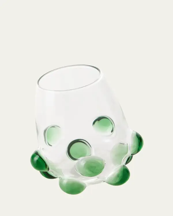 MASSIMO LUNARDON Bubble Wine Glass, Green