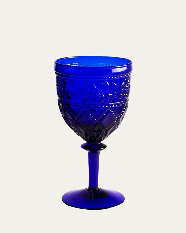 HUNT SLONEM Arcadia Goblet - Cobalt