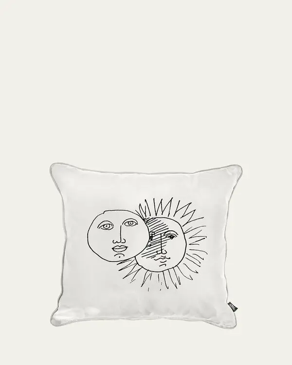 FORNASETTI Solitudo Cushion - Black/white