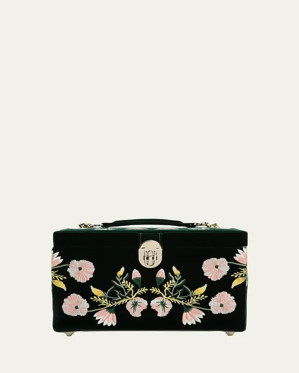 Wolf Zoe Medium Jewelry Box - Forest Green