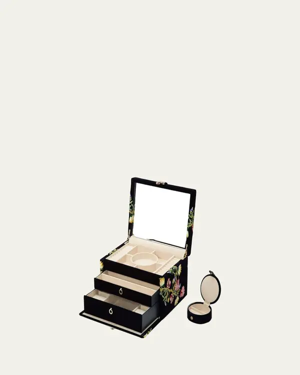 Wolf Zoe Medium Jewelry Box - Indigo