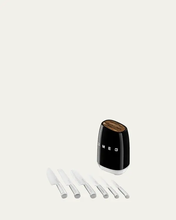 SMEG 7-piece Knife Block Set