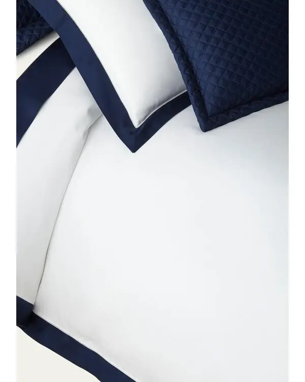 Ralph Lauren Organic Sateen Border Duvet - Navy
