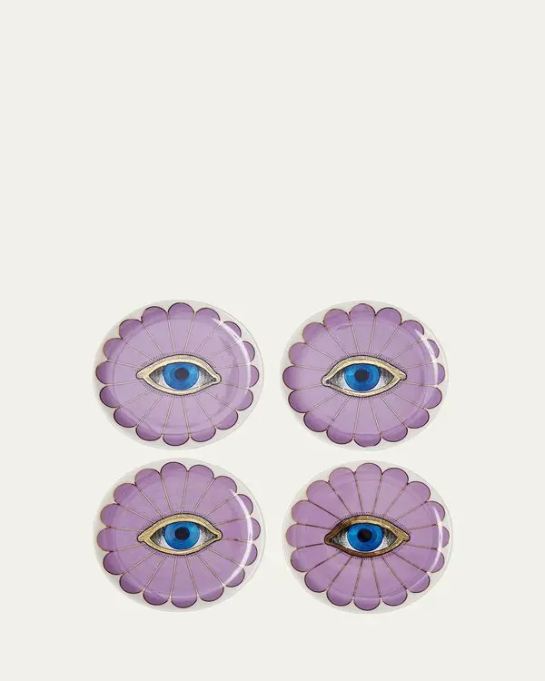Jonathan Adler Fleur Coasters - Purple