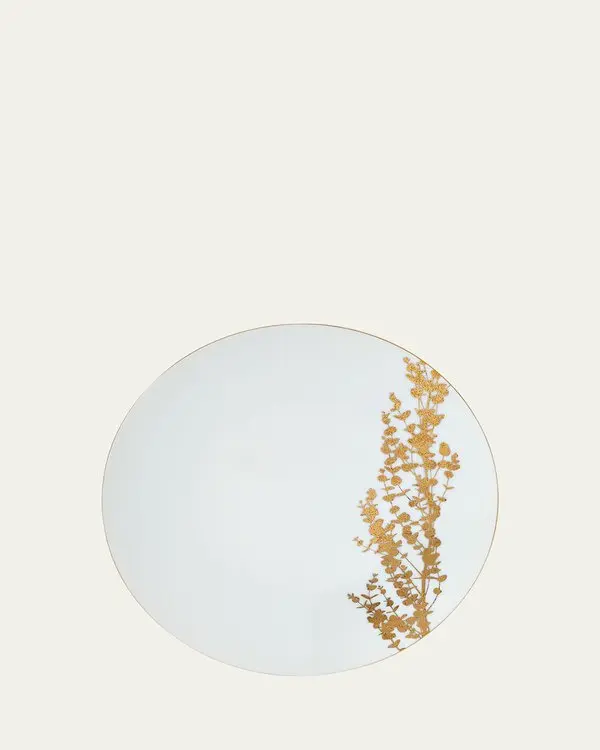 Bernardaud Vegetal Gold Dinner Plate - White Gold