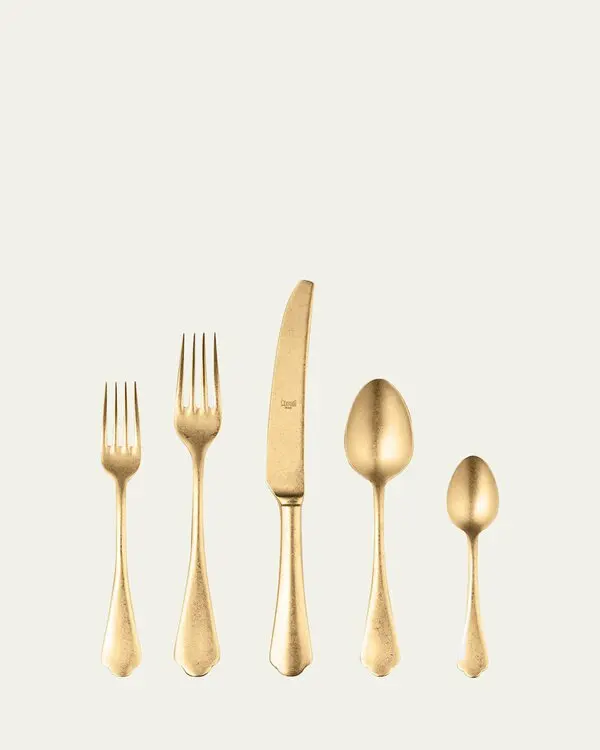 MEPRA Dolce Vita Pewter Oro 5-piece Flatware Set