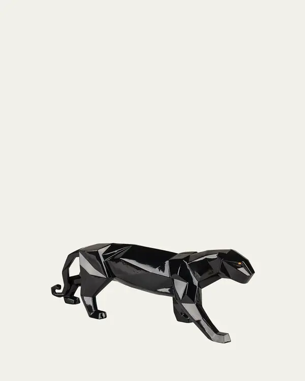 LLADRO Origami Panther Sculpture - Black