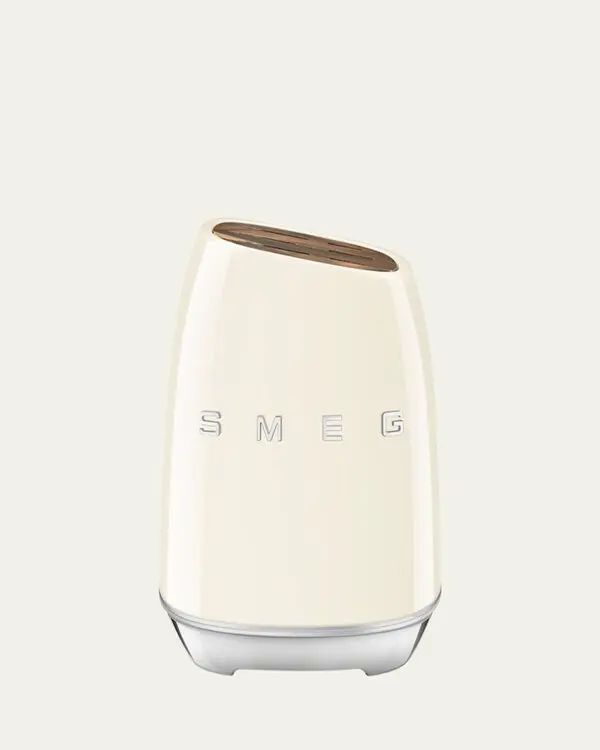 SMEG 7-piece Knife Block Set - Cream