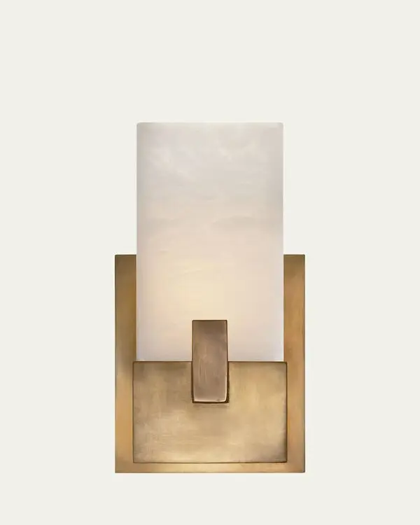 VISUAL COMFORT & CO. Covet Short Clip Bath Sconce Kelly Wearstler - Antique Brass