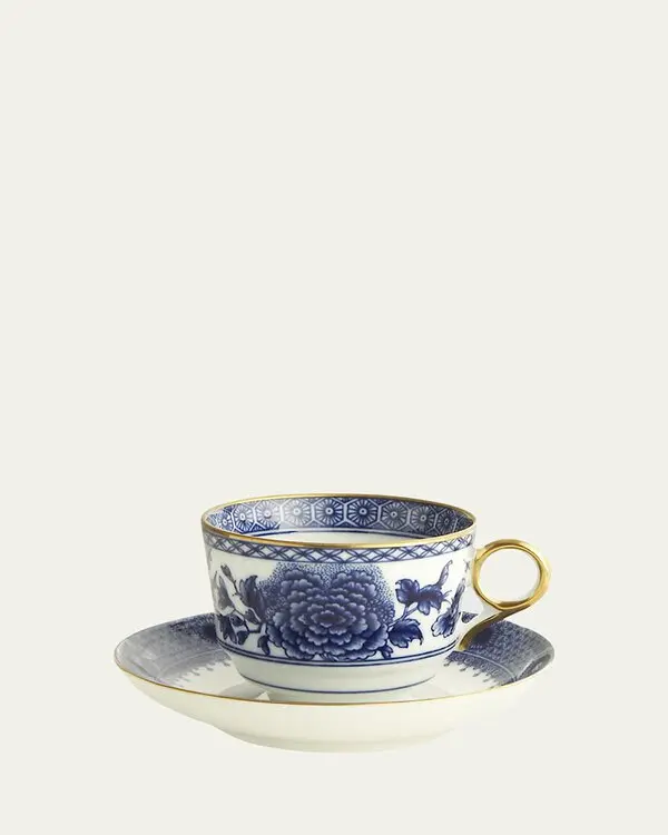 MOTTAHEDEH Imperial Blue Cup & Saucer Set - Multi