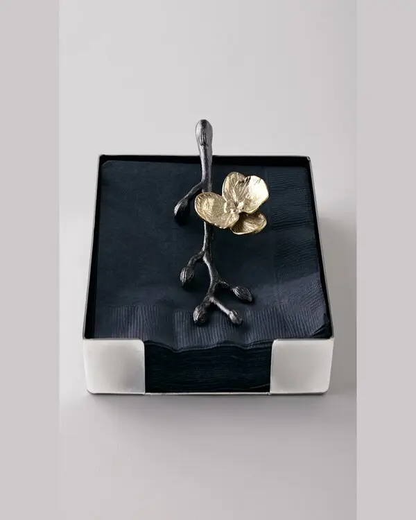 Michael Aram Gold Orchid Cocktail Napkin Holder