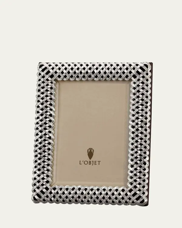 L'Objet Braid Picture Frame, 8" X 10 - Platinum