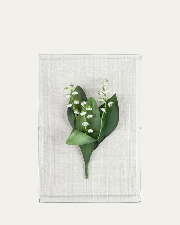 TOMMY MITCHELL Lily Of The Valley May Birth Flower Wall Art - White