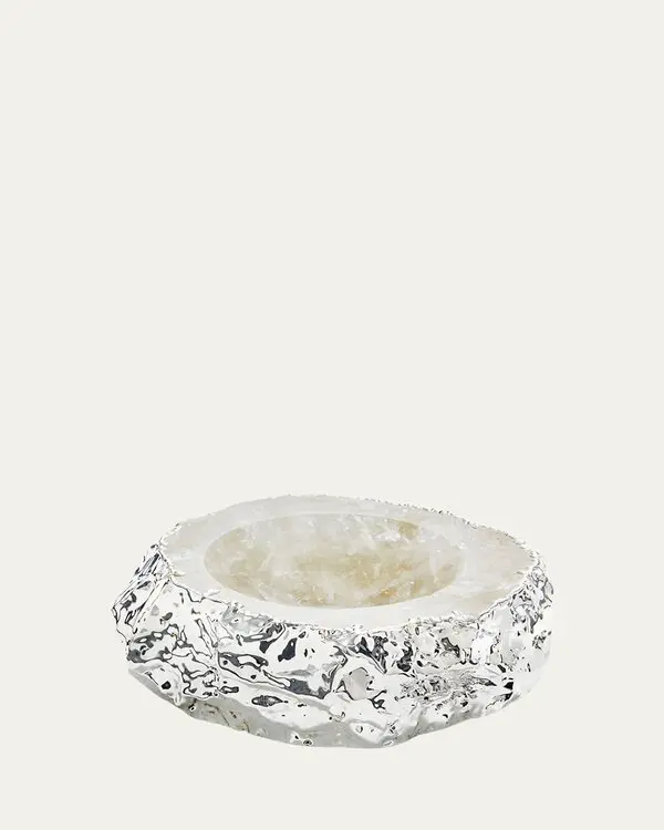 ANNA NEW YORK Silver Plated Crystal Bowl