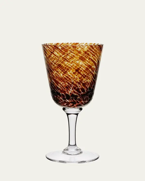 WILLIAM YEOWARD CRYSTAL Vanessa Wine Glass, Tortoise - Brown Pattern