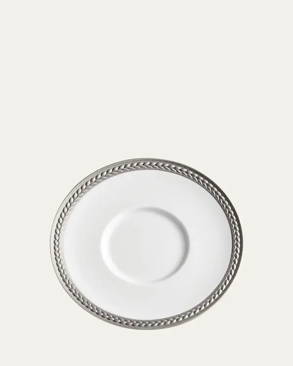 L'Objet Soie Tressee Platinum Saucer