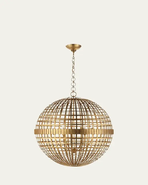 VISUAL COMFORT & CO. Mill Large Globe Lantern Aerin - Aged Iron