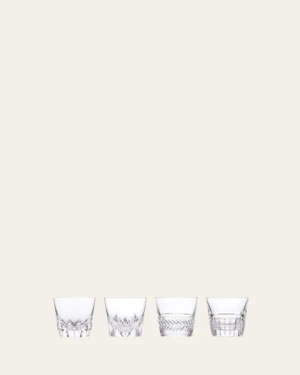 SAINT LOUIS Versailles King Louis Double Old Fashioned Glasses, Set Of 4