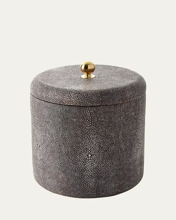 Aerin Faux Shagreen Ice Bucket - Chocolate