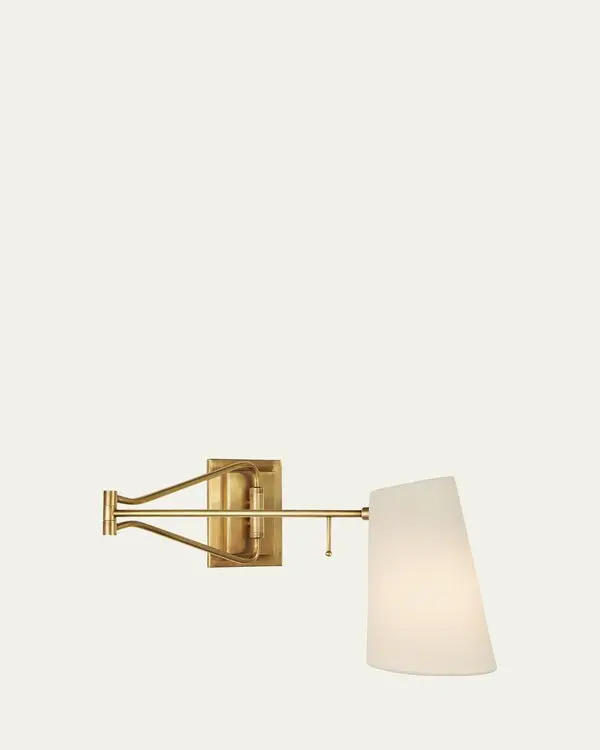 VISUAL COMFORT & CO. Keil Swing Arm Wall Light Aerin - Antique Brass