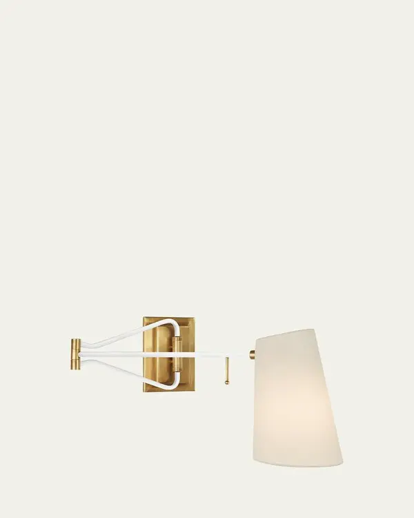 VISUAL COMFORT & CO. Keil Swing Arm Wall Light Aerin - White And Gold