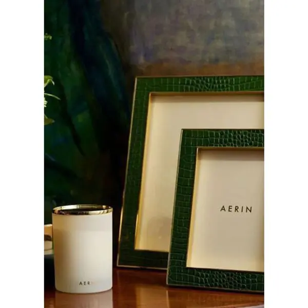 Aerin Classic Croc Leather Photo Frame, 8" X 10