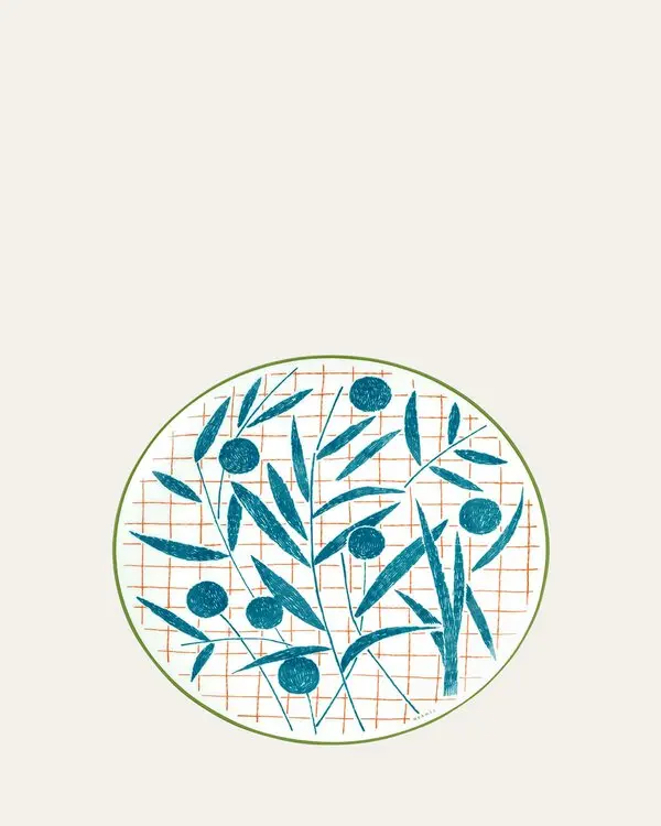 Hermès A Walk In The Garden Dessert Plate - Blue Pattern
