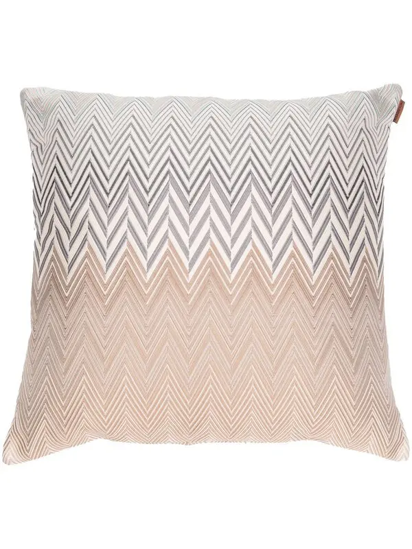 Missoni Zigzag-pattern Feather Down Cushion - Neutrals