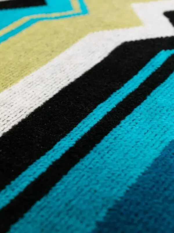 Missoni Zigzag-pattern Cotton Towel - Black