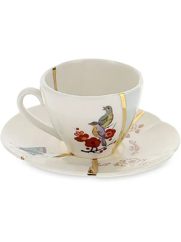 SELETTI Crack Detail Coffee Cup - White