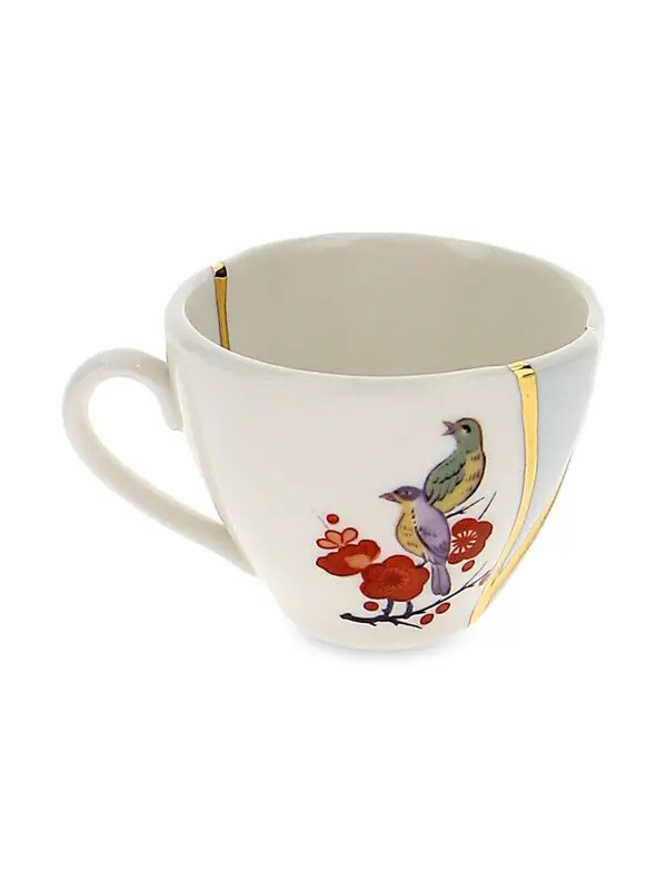 SELETTI Crack Detail Coffee Cup - White