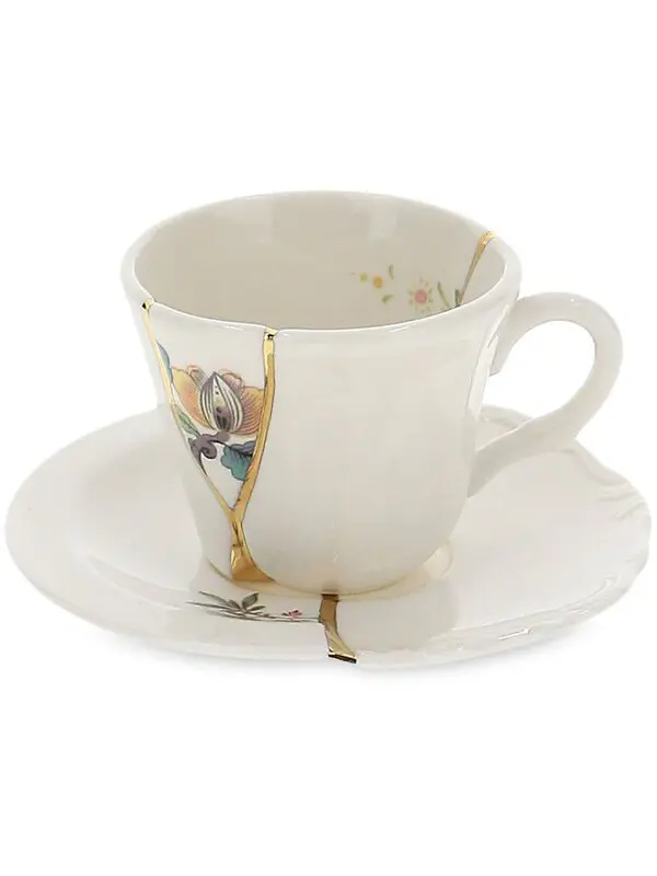 SELETTI Crack Detail Coffee Cup - White