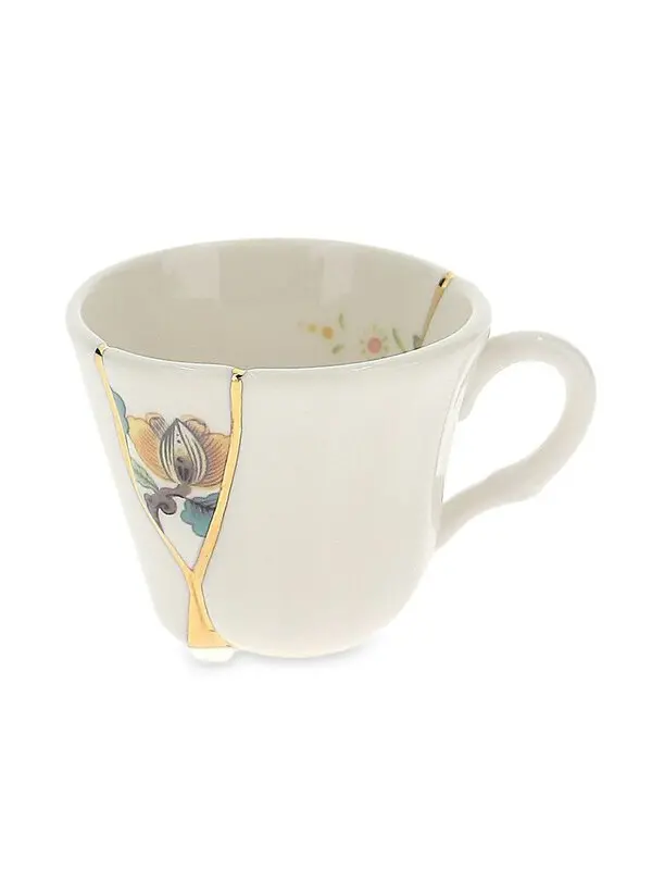 SELETTI Crack Detail Coffee Cup - White