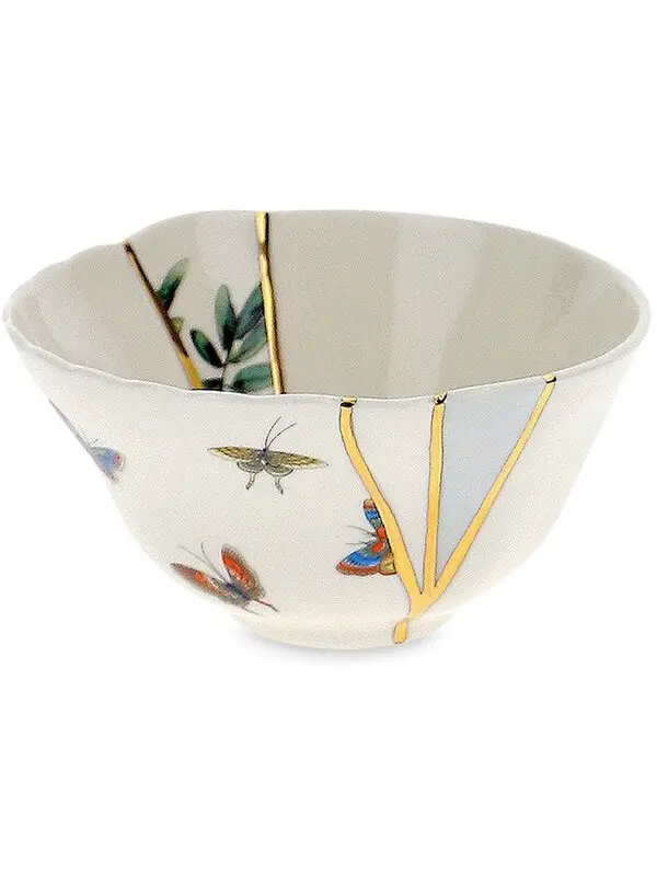 SELETTI Crack Detail Bowl - White