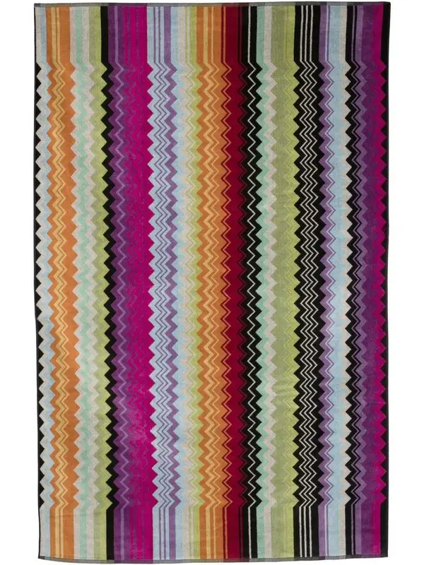 Missoni Zigzag-pattern Cotton Towel - Orange