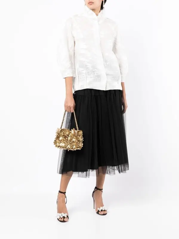 Shiatzy Chen Full-jacquard Stand-up Collar Jacket