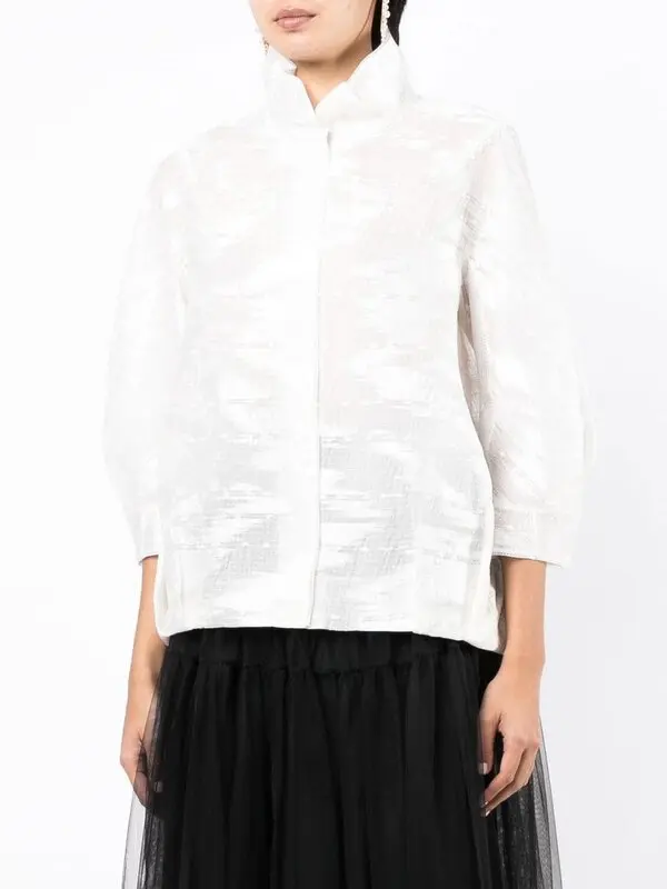 Shiatzy Chen Full-jacquard Stand-up Collar Jacket