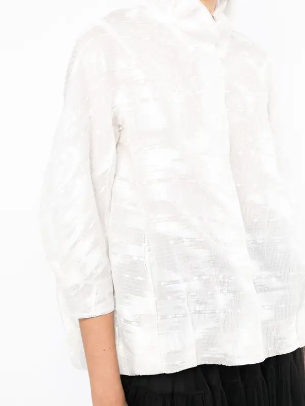 Shiatzy Chen Full-jacquard Stand-up Collar Jacket