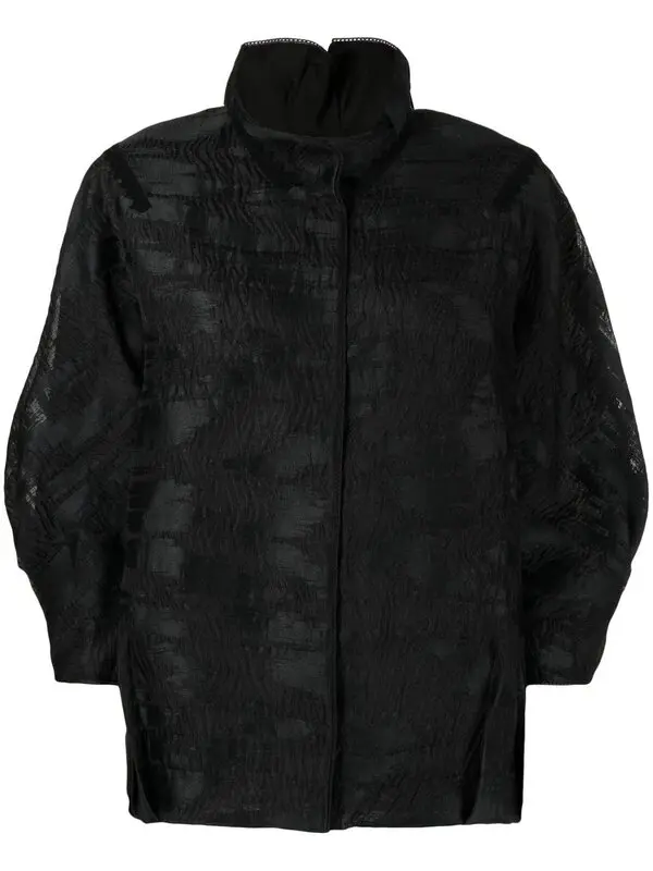 Shiatzy Chen Full Jacquard Stand-up Collar Jacket