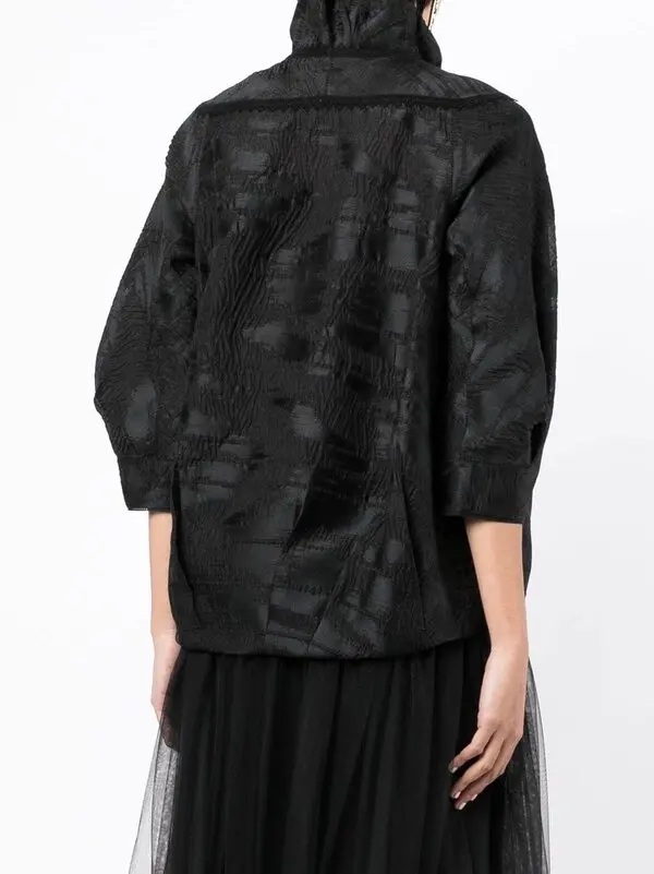 Shiatzy Chen Full Jacquard Stand-up Collar Jacket