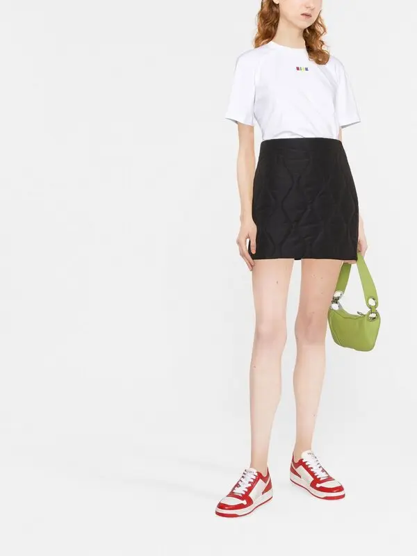 MSGM Logo Embroidered Cotton T-shirt