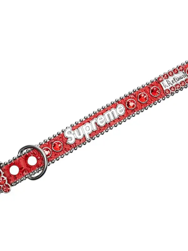 Supreme B.B. Simon Studded Dog Collar - Red | Editorialist
