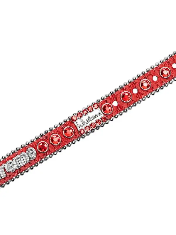 Supreme B.B. Simon Studded Dog Collar - Red | Editorialist