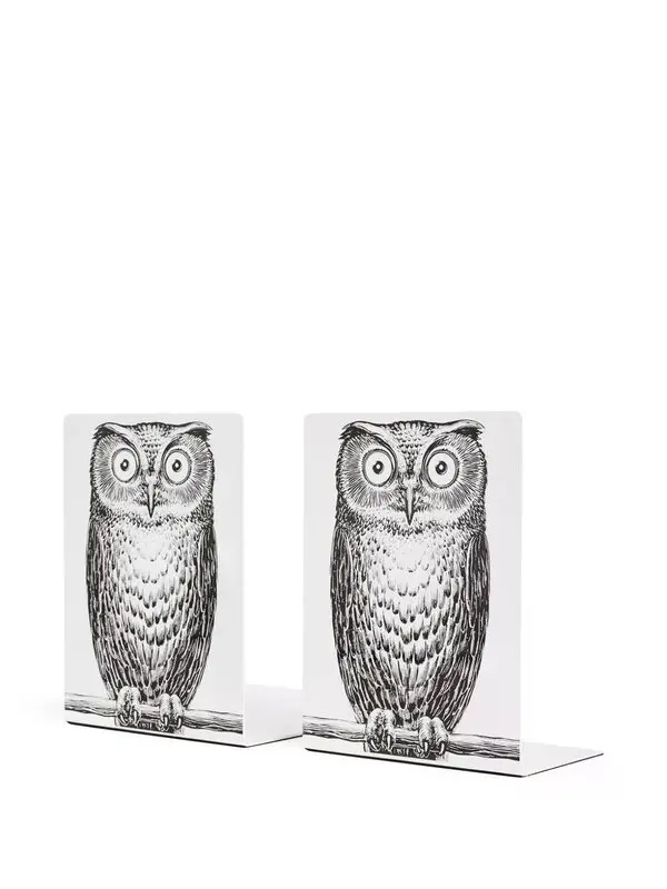 FORNASETTI Owl Bookends - Black