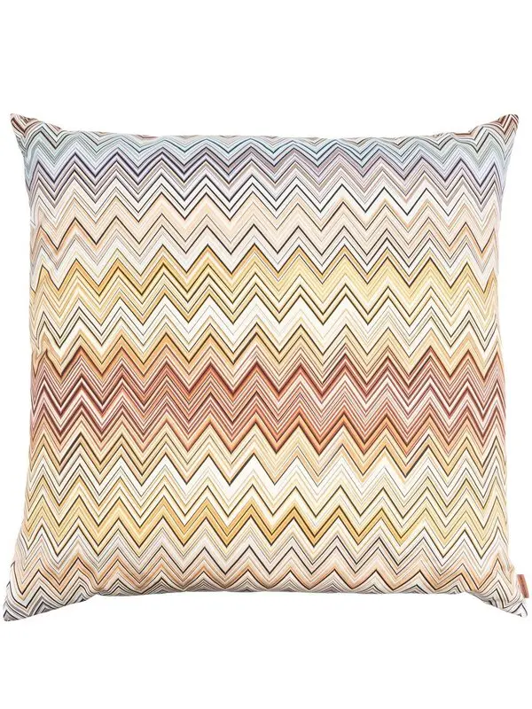 Missoni Chevron-print Square Cushion - Neutrals