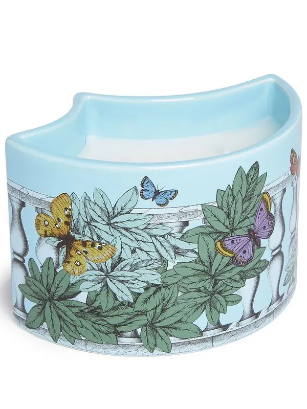 FORNASETTI Farfalle E Balaustra Scented Candle - Blue
