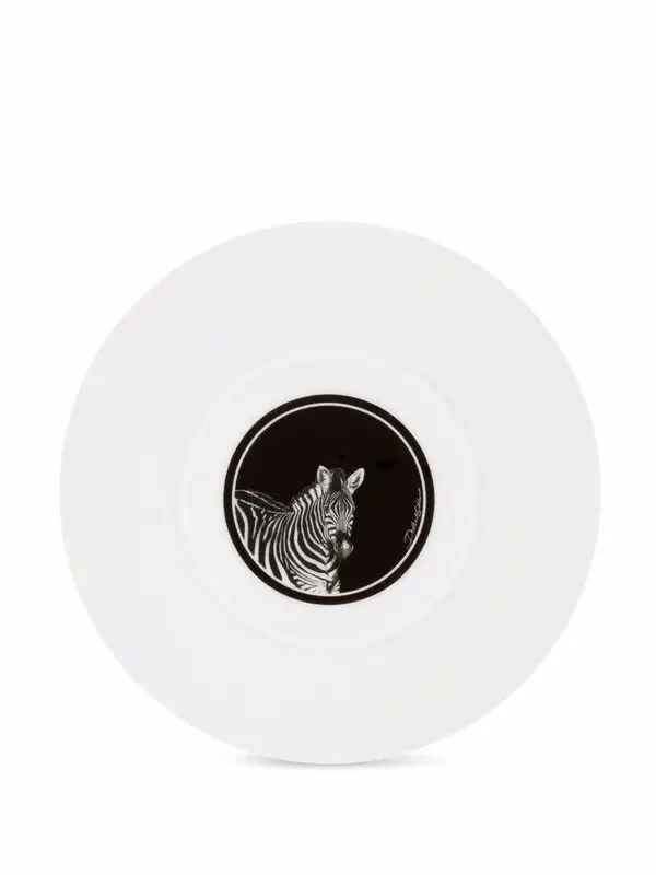 Dolce & Gabbana Zebra-print Porcelain Soup Plates